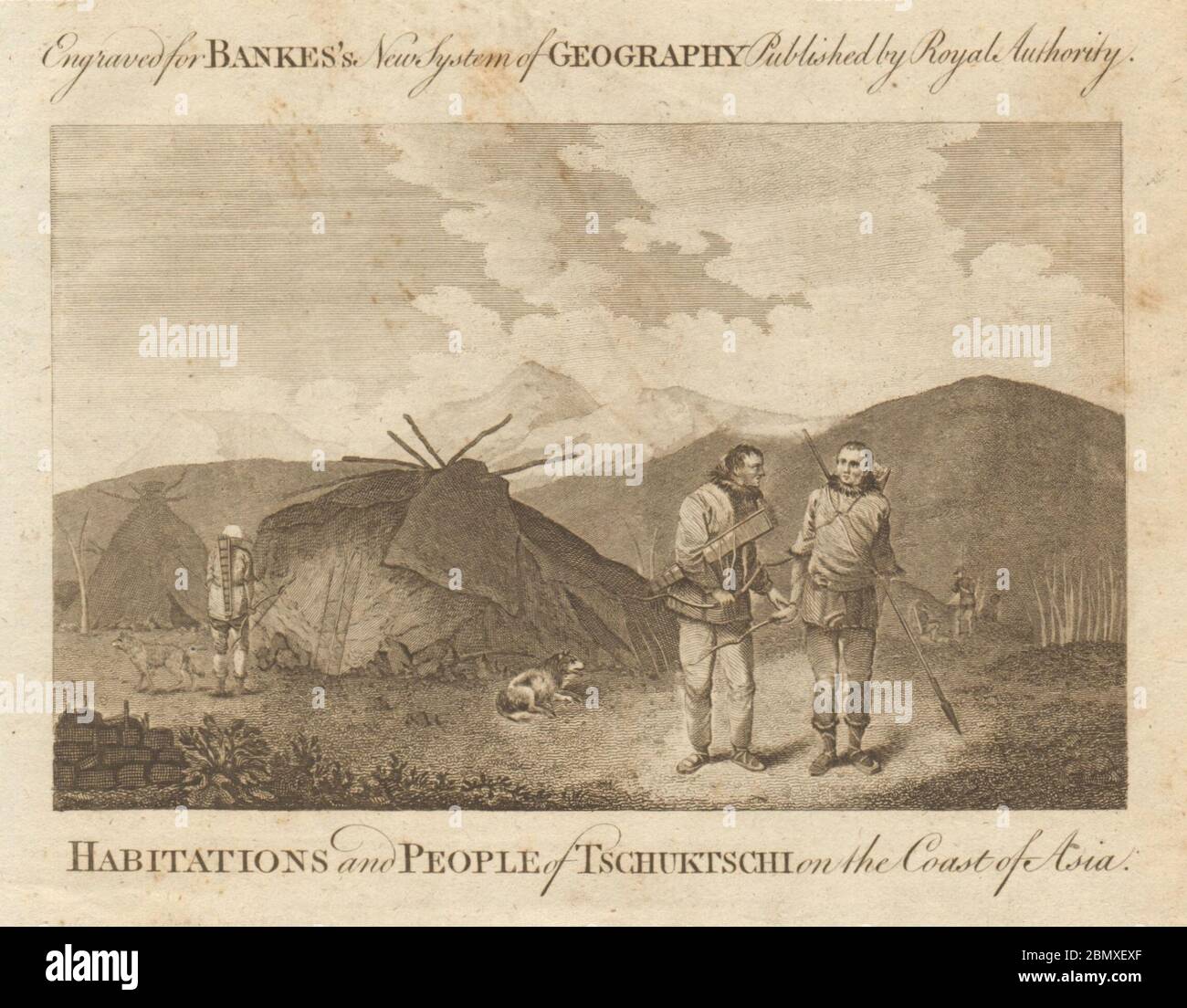 Chukchi people & houses, Chukotski Peninsula. Tschuktschi. Russia ...