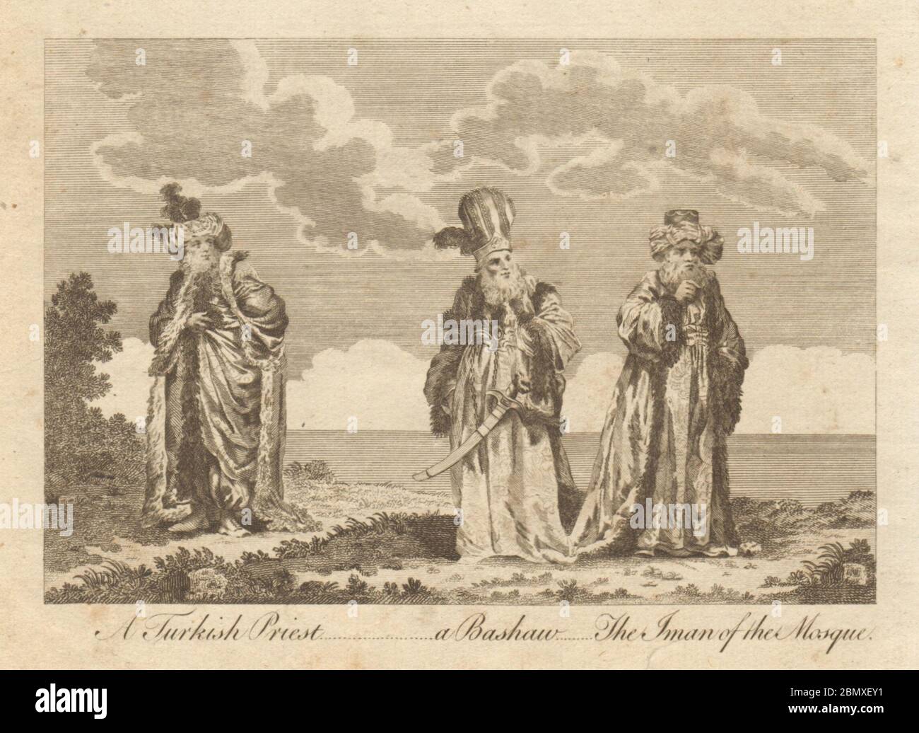 A Turkish priest. Bashaw (pasha). The Imam of the mosque. Turkey ...