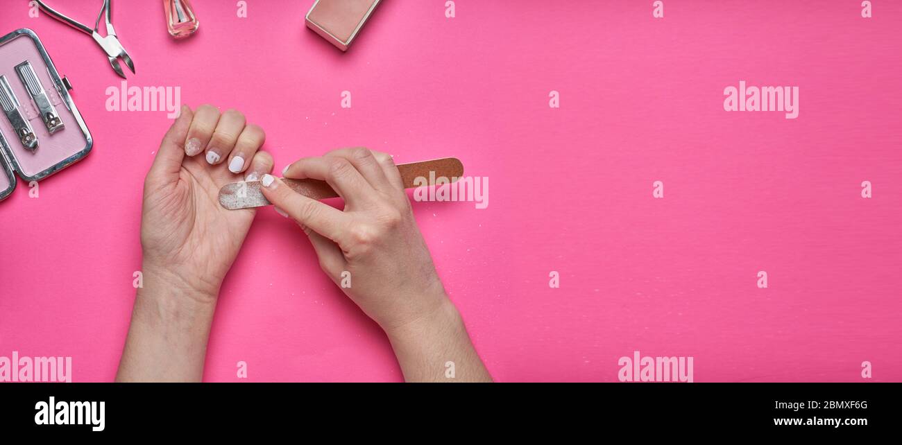 Overgrown gel nails hi-res stock photography and images - Alamy