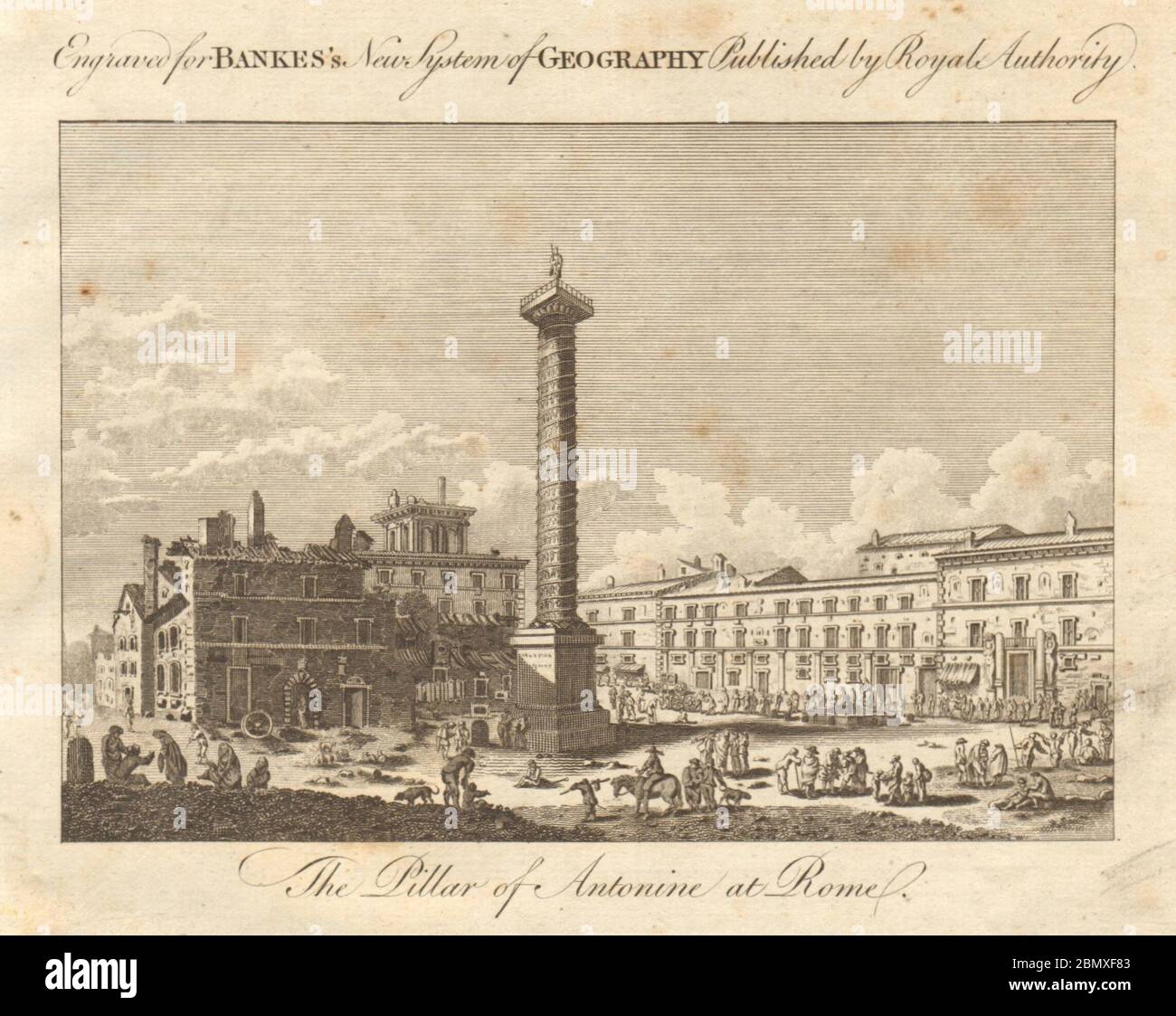 The Pillar of Antonine at Rome. The Column of Antoninus Pius. Italy ...