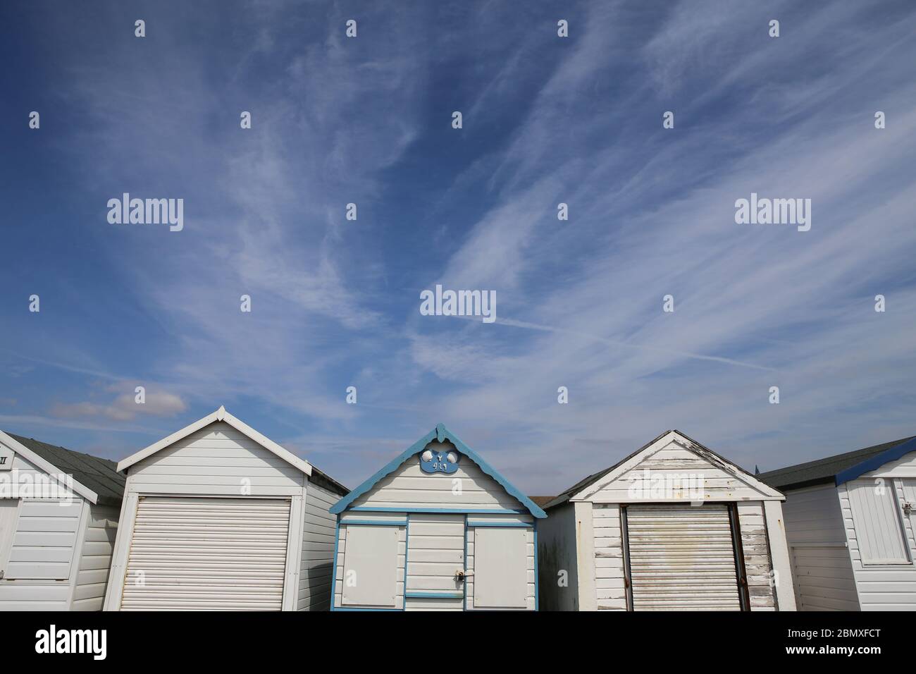 Beach huts southend on sea beach in hi-res stock photography and images ...