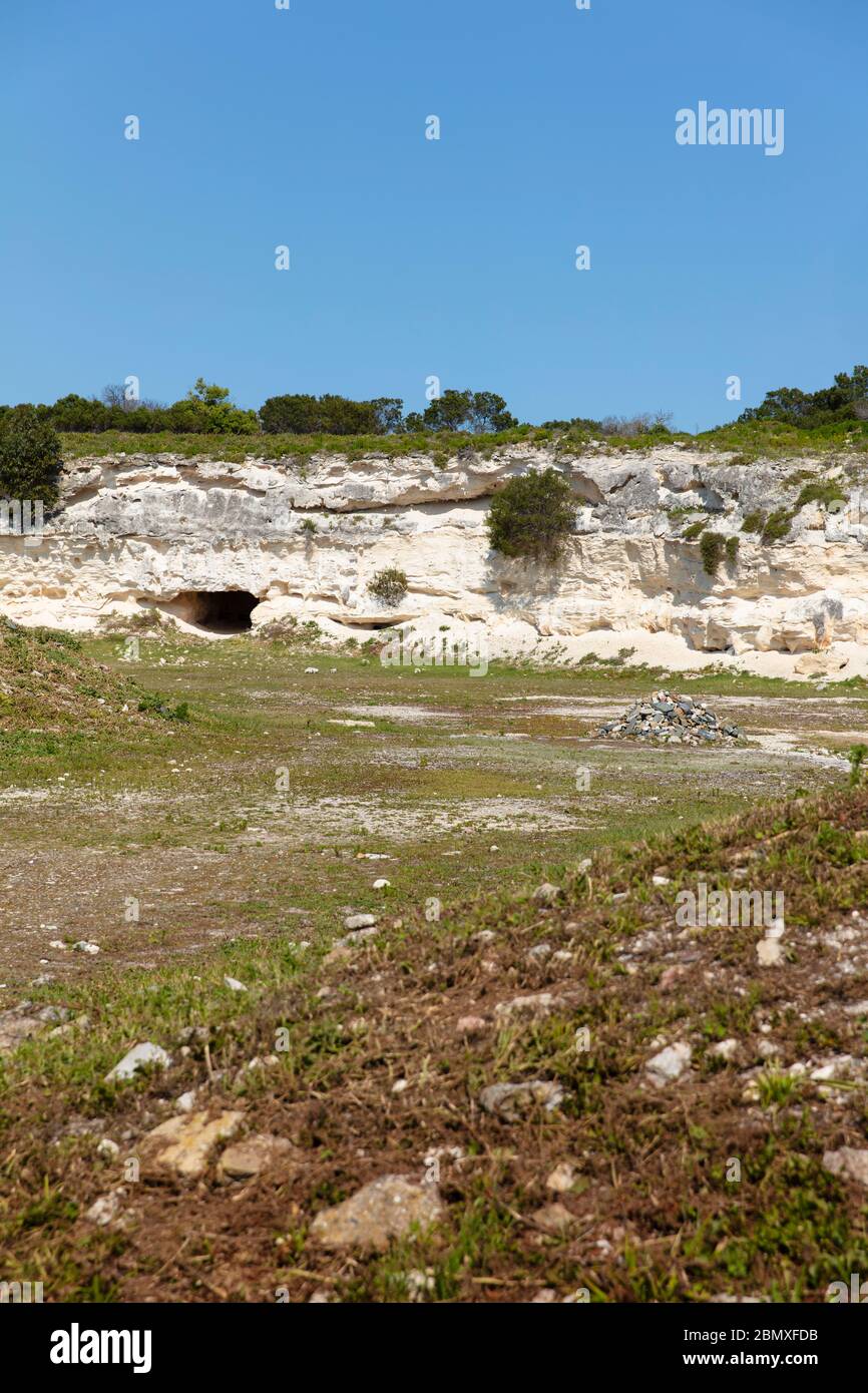 Robben Island Prison, Limestone Quarry, Cape Town South Africa Stock ...