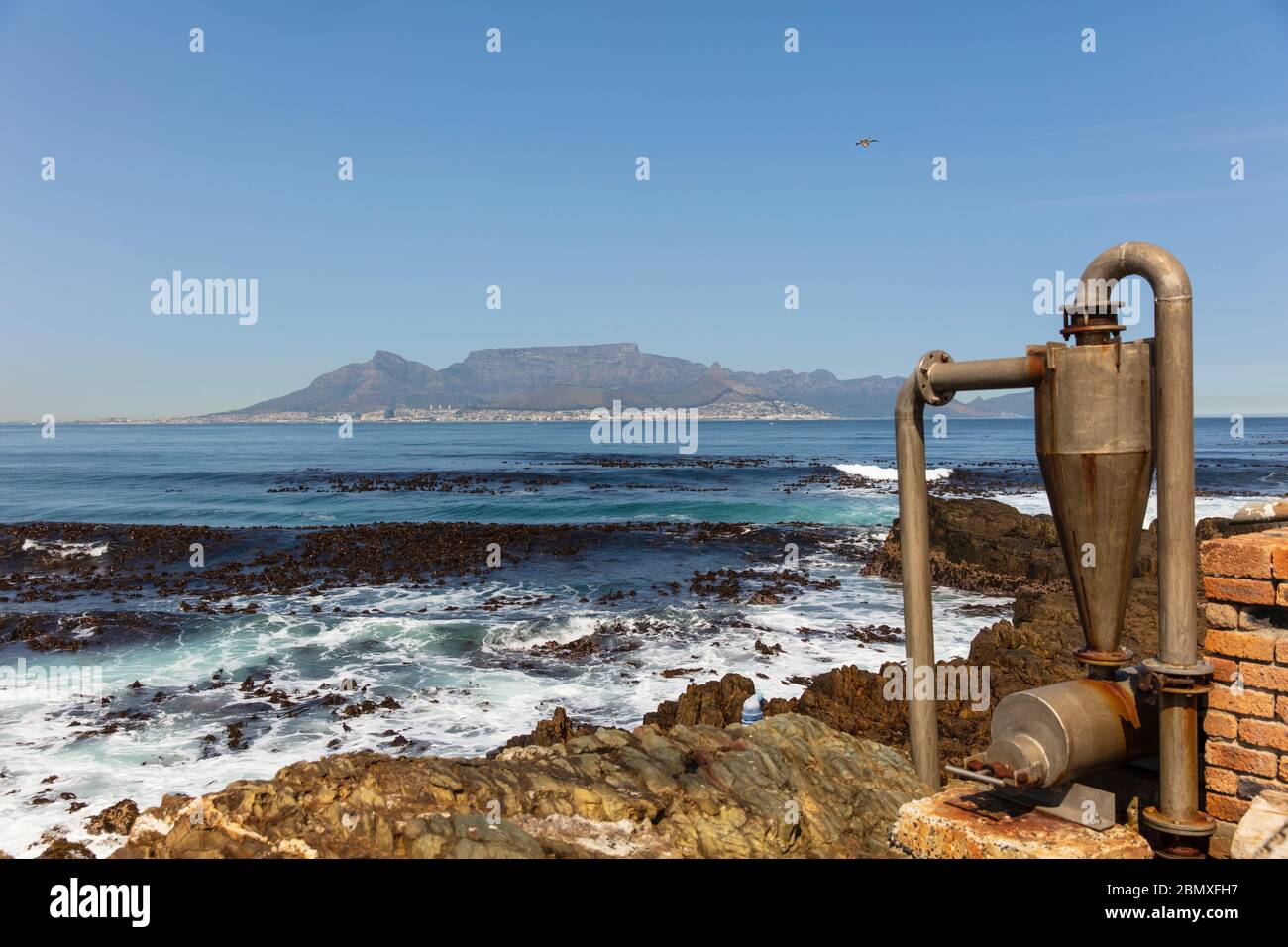 Table Mountain from Robben Island Prison, Cape Town, South Africa Stock ...
