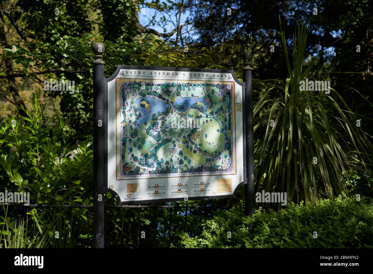 A map of St Stephens Green, Dublin city, Ireland Stock Photo - Alamy