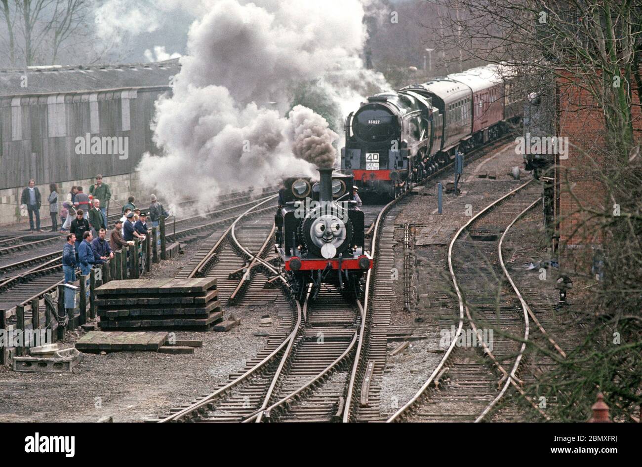 Thomas The Tank engine at the Sheffield Park engine sheds on the ...