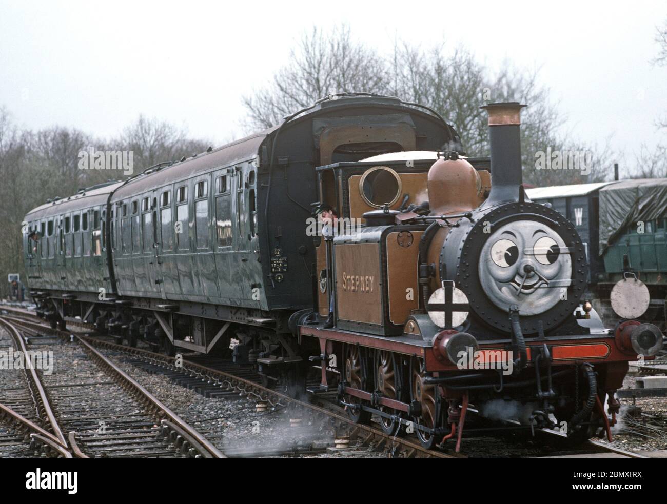 Thomas The Tank engine at the Sheffield Park engine sheds on the ...