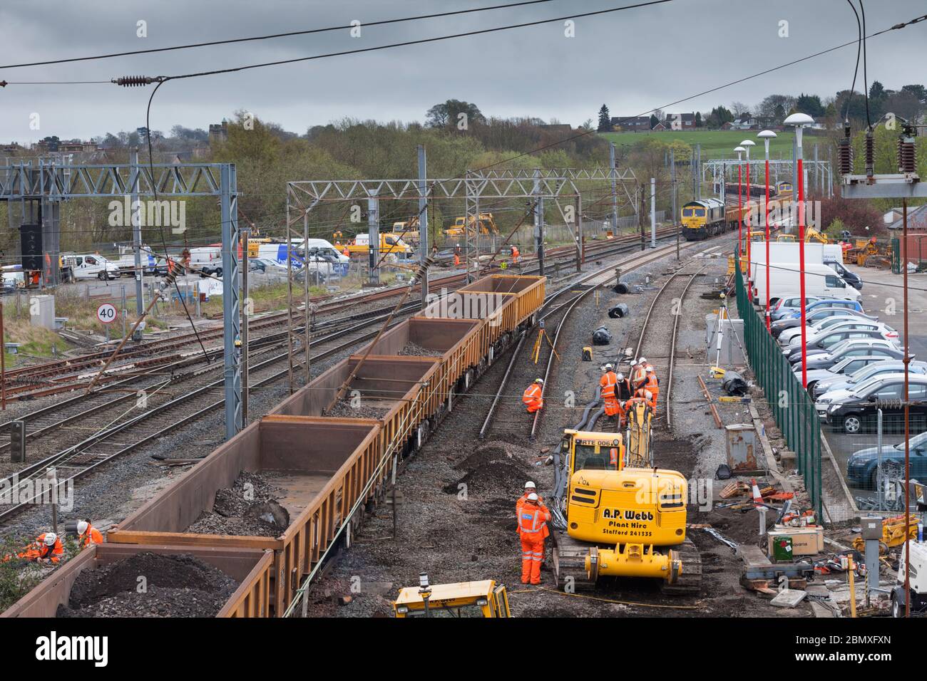 Railway engineering work under way on the west coast mainline ...