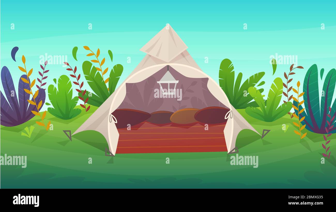 Tipi camp landscape Stock Vector Images - Alamy