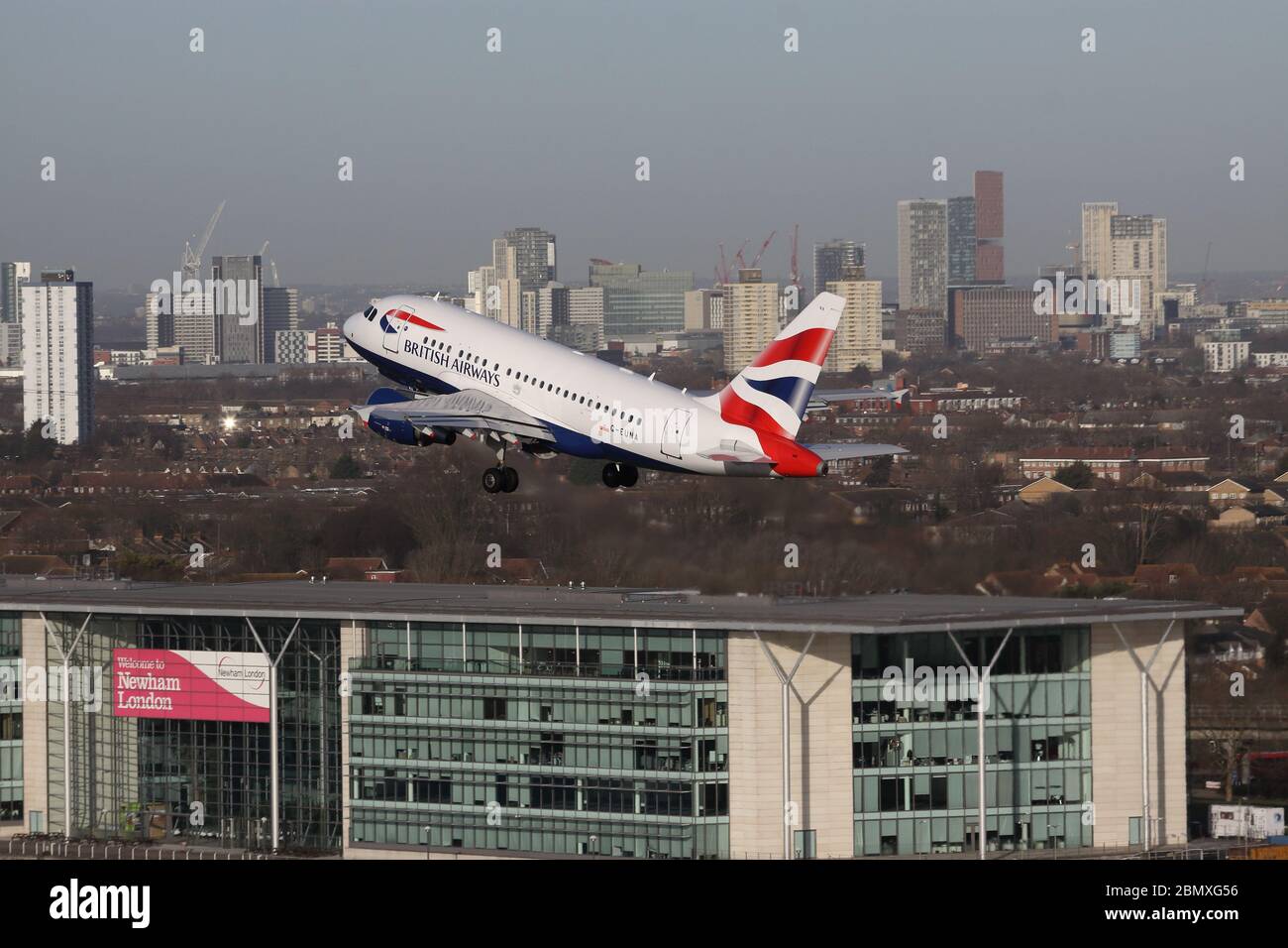 British Airways Airbus A318 Taking Off from London City Airport with ...