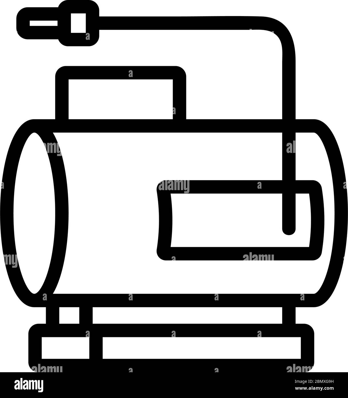 cylindrical air compressor icon vector outline illustration Stock ...