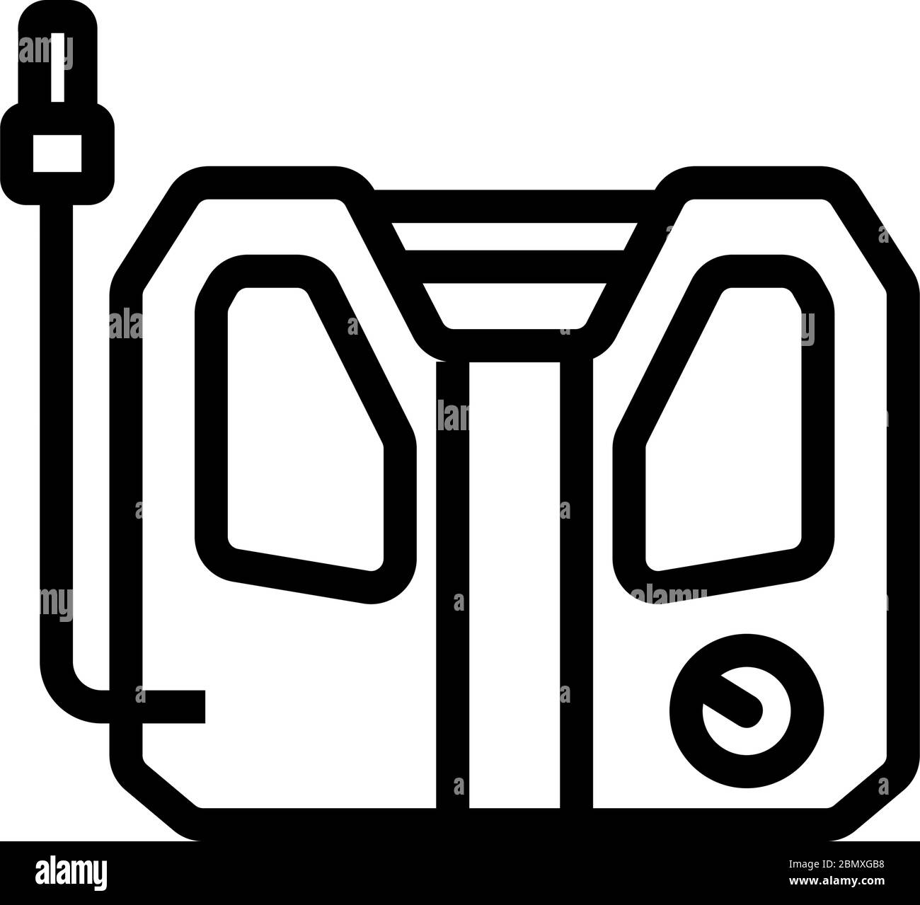 rotary screw air compressor icon vector outline illustration Stock ...