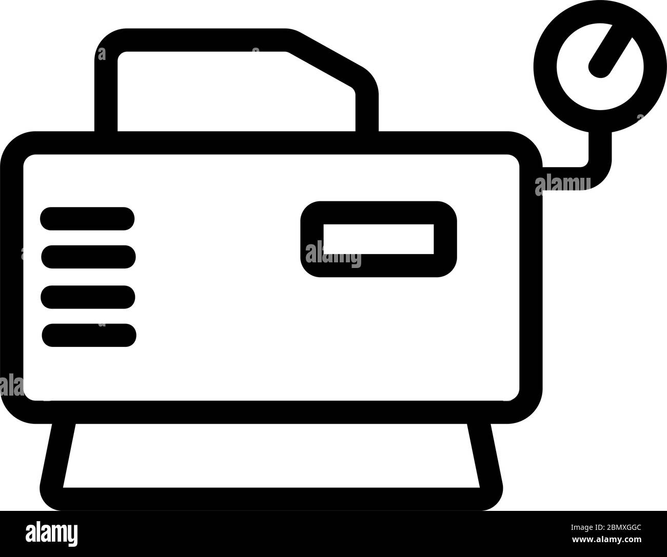 rear panel piston air compressor icon vector outline illustration Stock ...