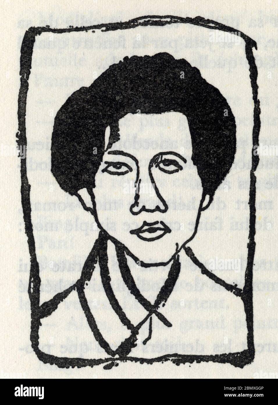 Chaim Soutine (1893-1934) par Amedeo Modigliani. Dessin Stock Photo - Alamy