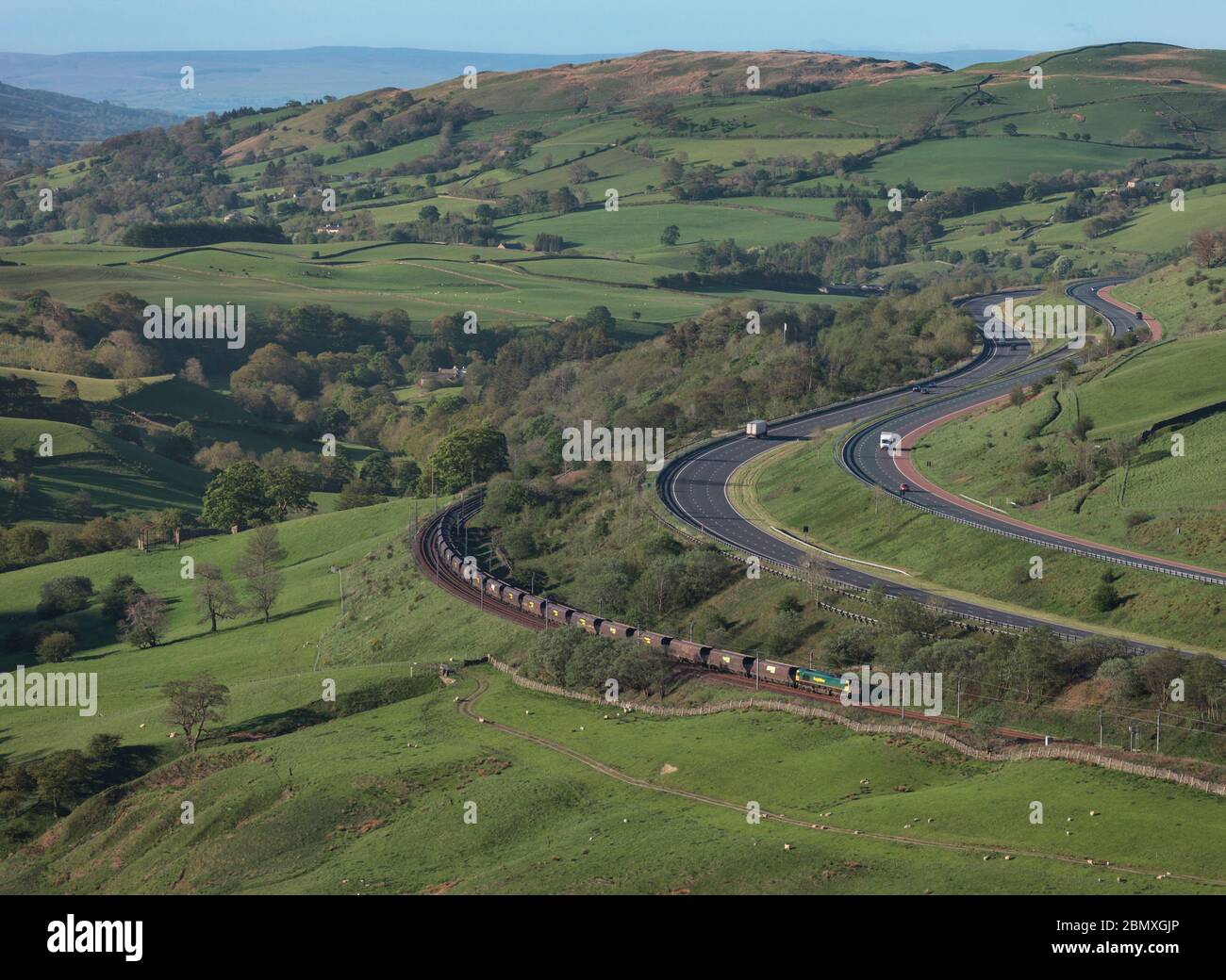 Freightliner empty merry go round coal freight train on the west coast ...
