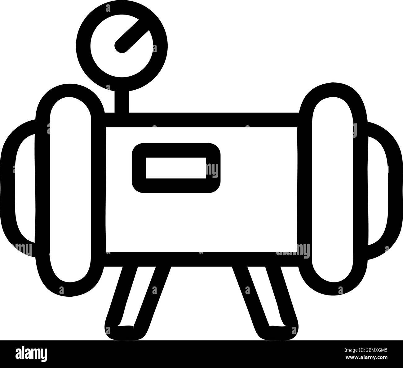 reciprocating portable air compressor icon vector outline illustration ...