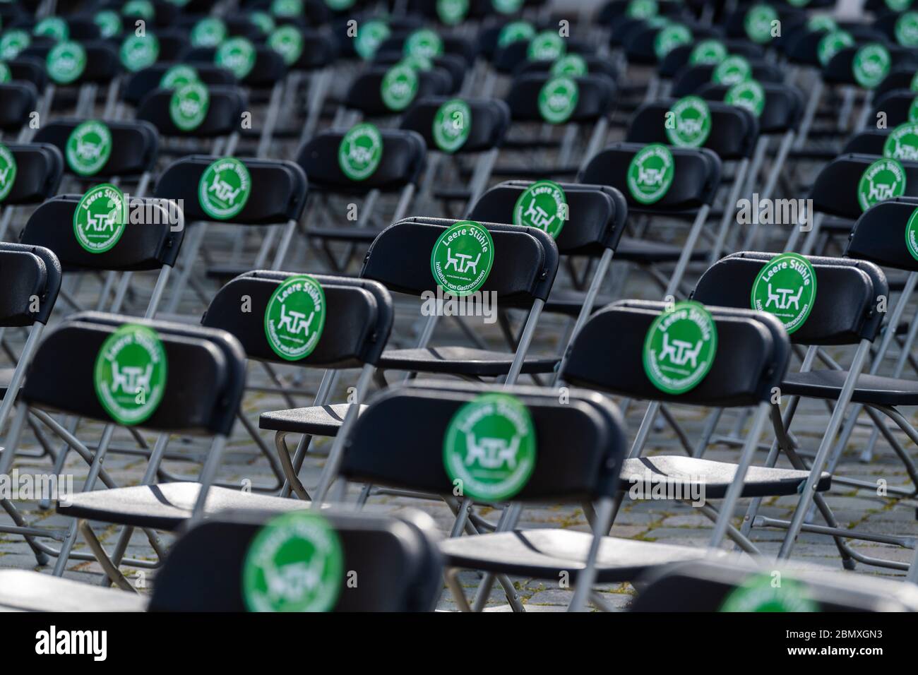 Dresden, Germany. 08th May, 2020. Empty chairs are the motto of the ...
