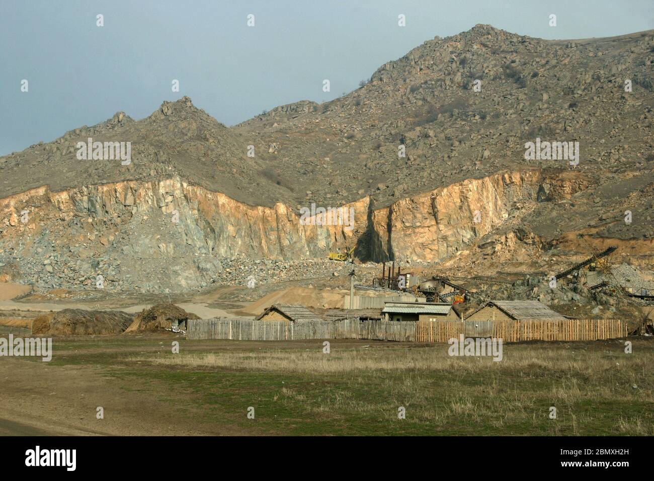 Stone quarry in Dobrogea Plateau, Romania Stock Photo - Alamy