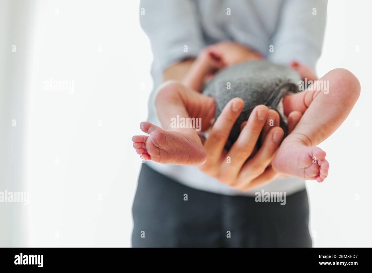 Infant features close up Stock Photo - Alamy