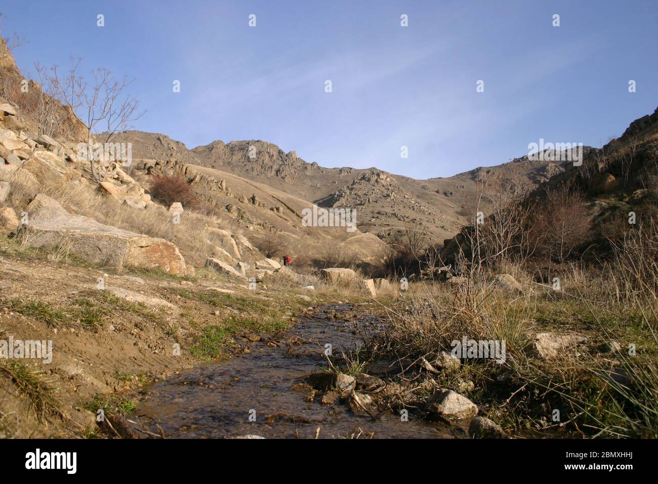 Landscape in the Macin Mountains National Park in Dobrogea, Romania ...