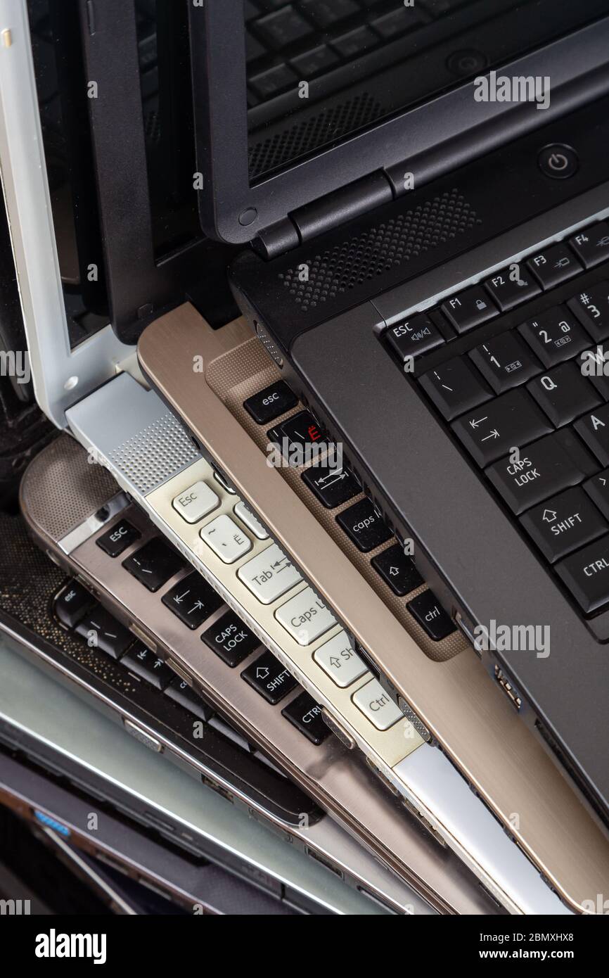 Stack laptops hi-res stock photography and images - Alamy