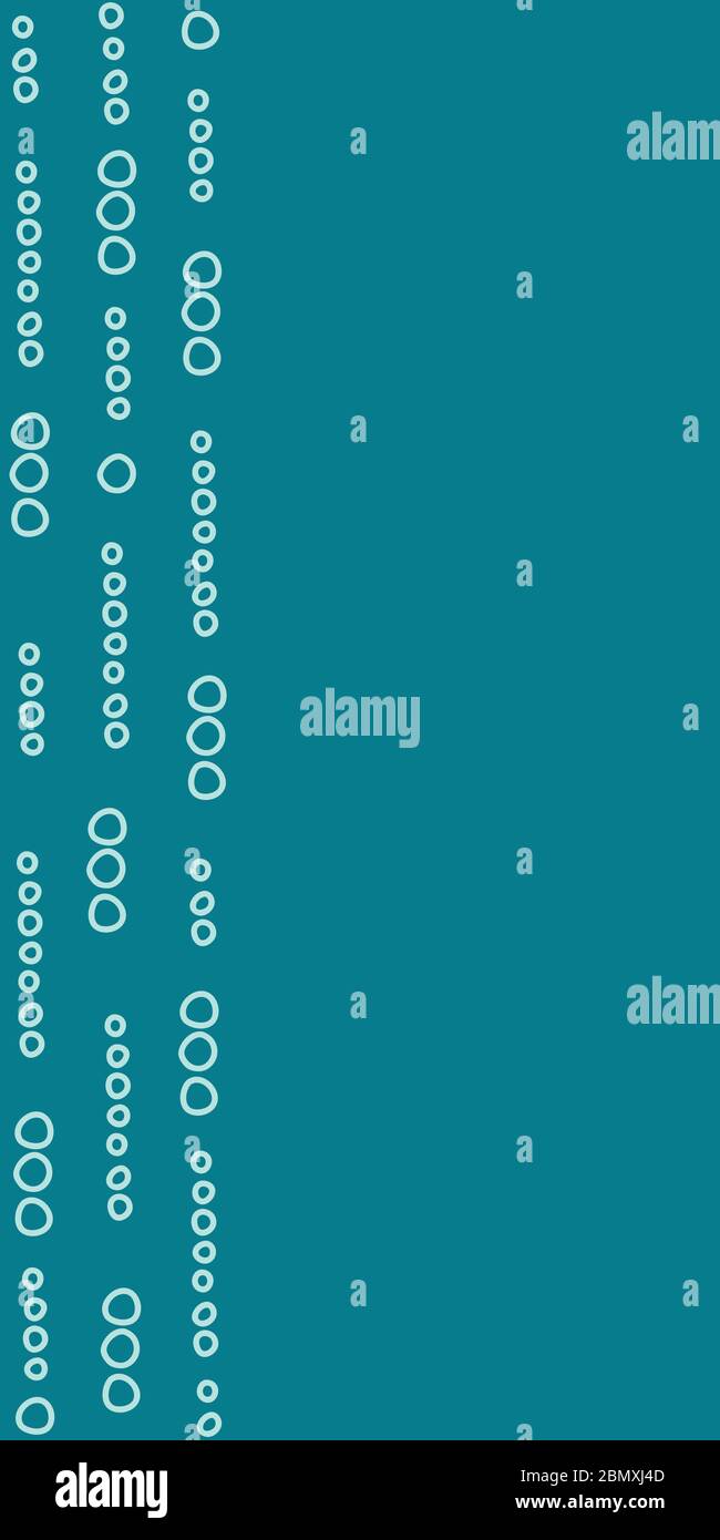 Code Teal Vertical Border lines of open circles on teal background ...