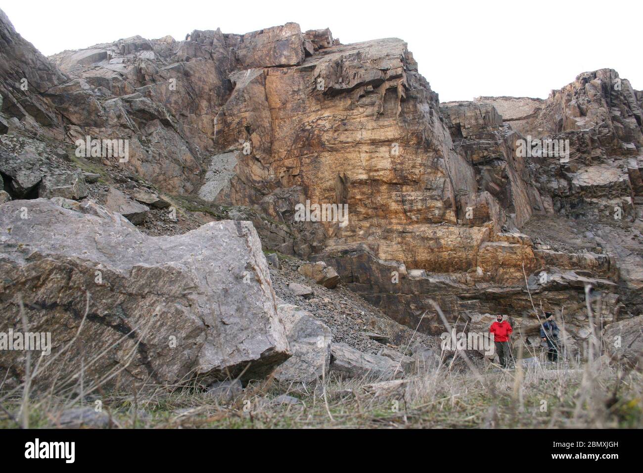 Landscape in the Macin Mountains in Dobrogea, Romania. Macin Mts are ...