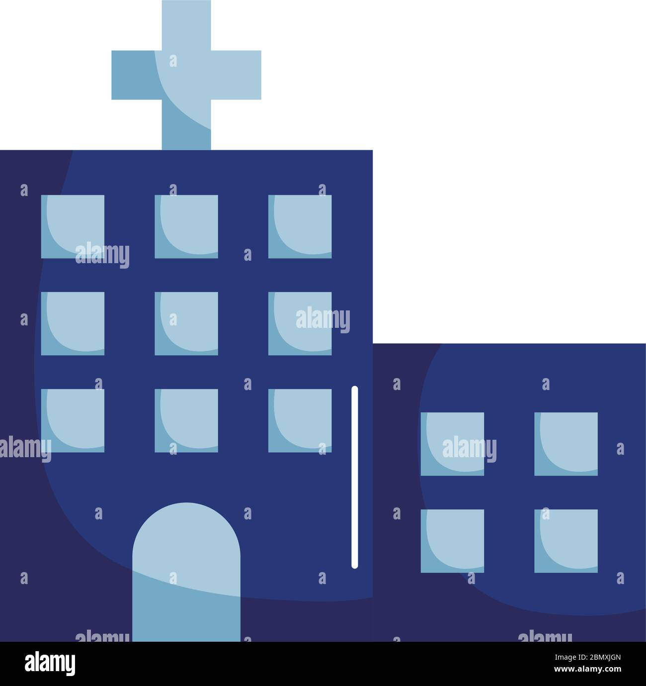 Hospital building flat style icon vector design Stock Vector Image ...