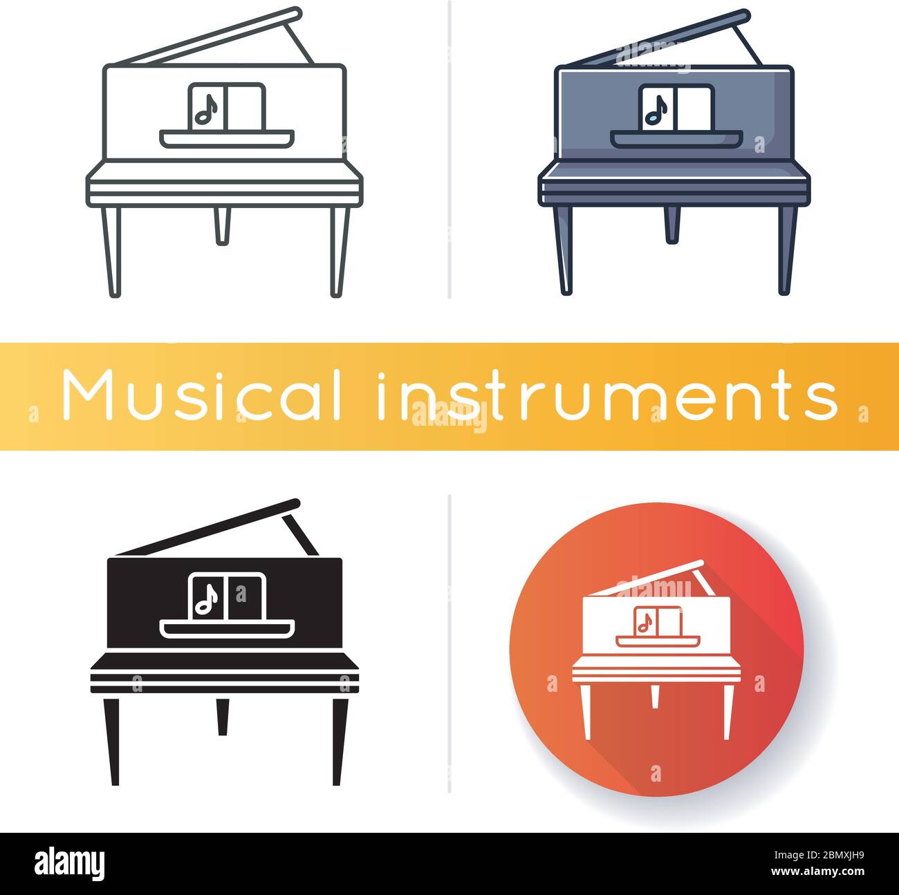 Grand piano icon Stock Vector Image & Art - Alamy
