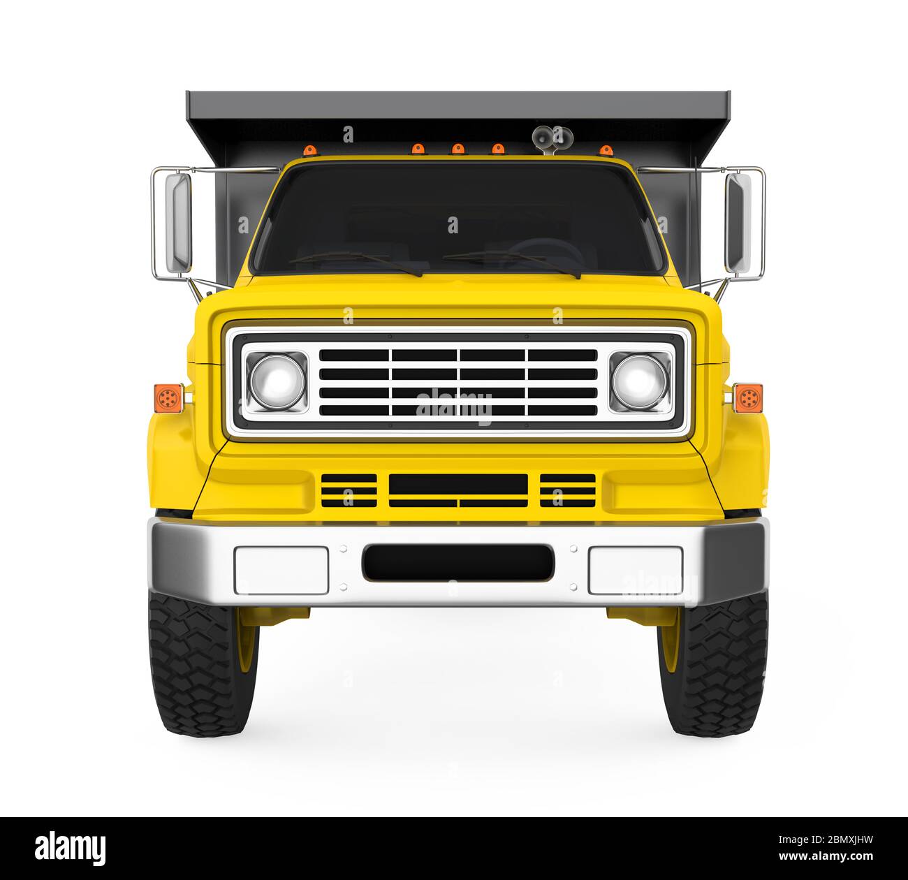 Yellow Tipper Dump Truck Isolated Stock Photo - Alamy