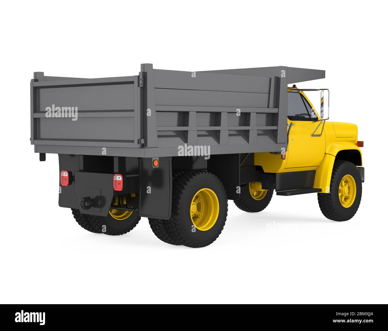 Yellow Tipper Dump Truck Isolated Stock Photo - Alamy