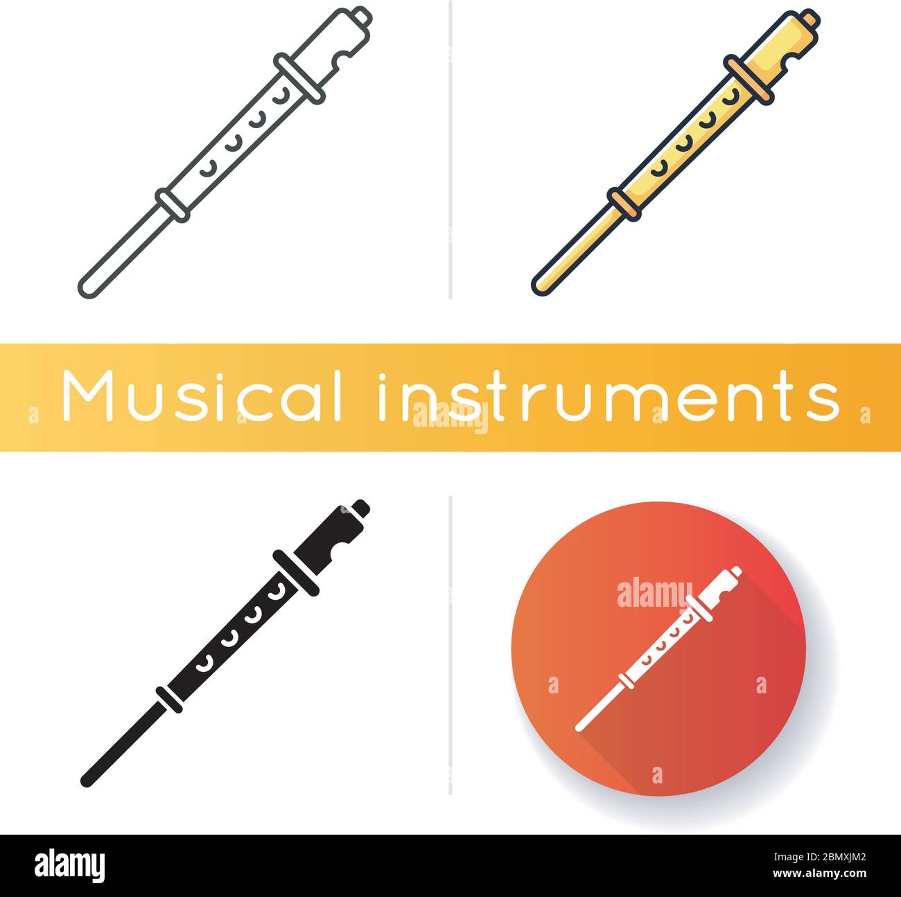 Flute band logo hi-res stock photography and images - Alamy