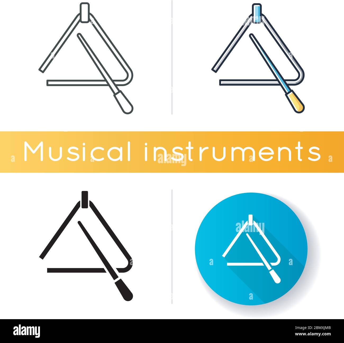 Triangle percussion instrument hi-res stock photography and images - Alamy
