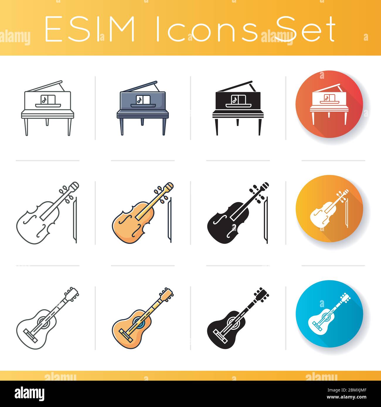 Red grand piano Stock Vector Images - Alamy