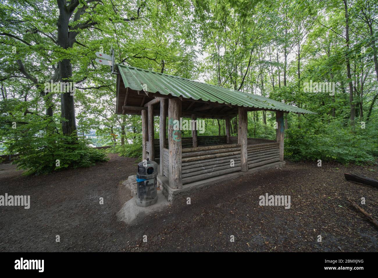 shelter hut in the forest Stock Photo - Alamy