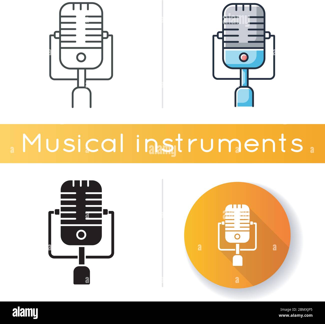 Vintage microphone icon Stock Vector Image & Art - Alamy