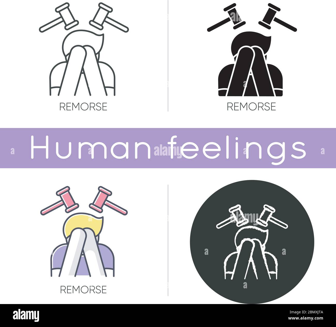 Pain and shame Stock Vector Images - Alamy