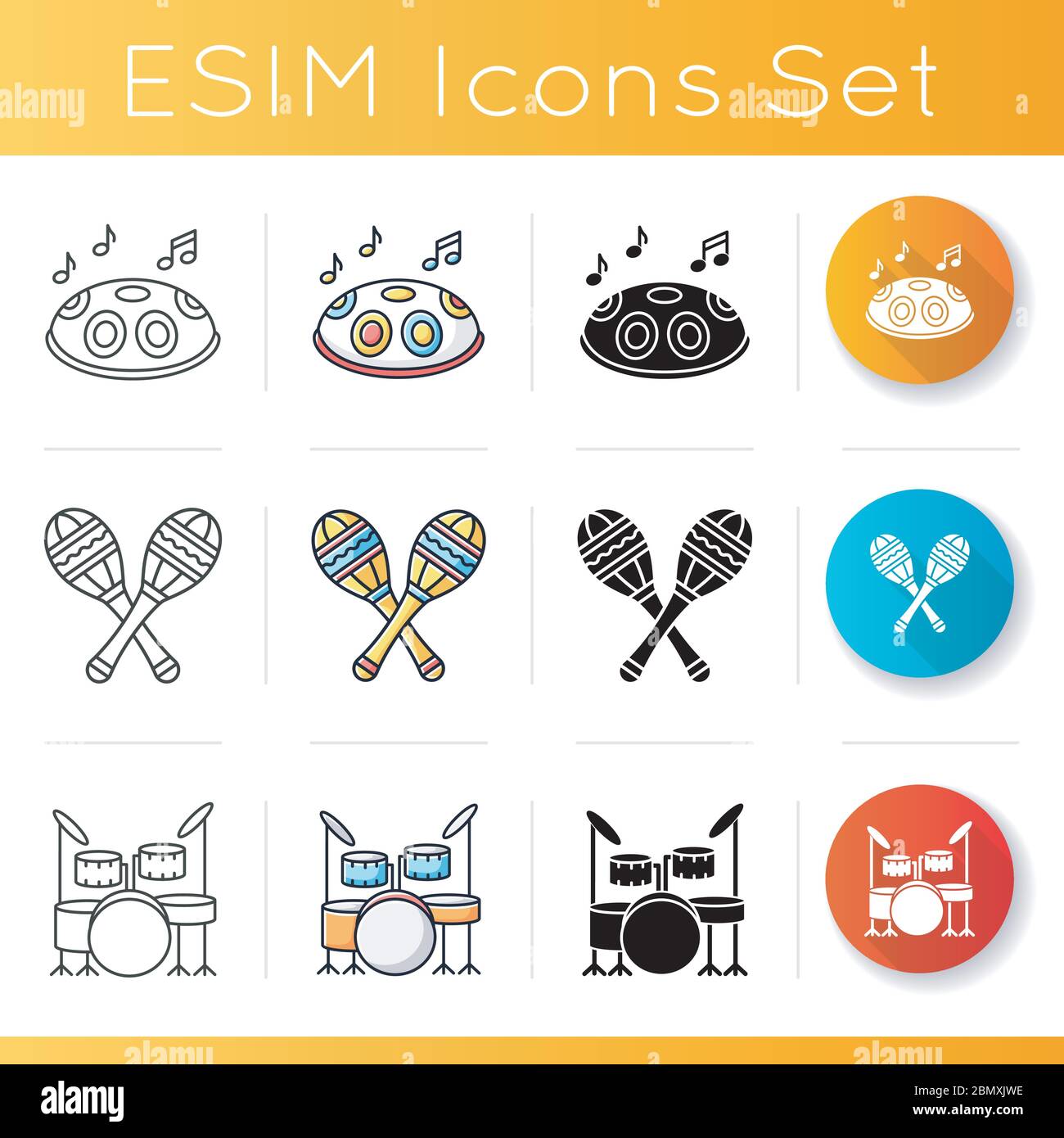 Music instruments shadow Stock Vector Images - Alamy