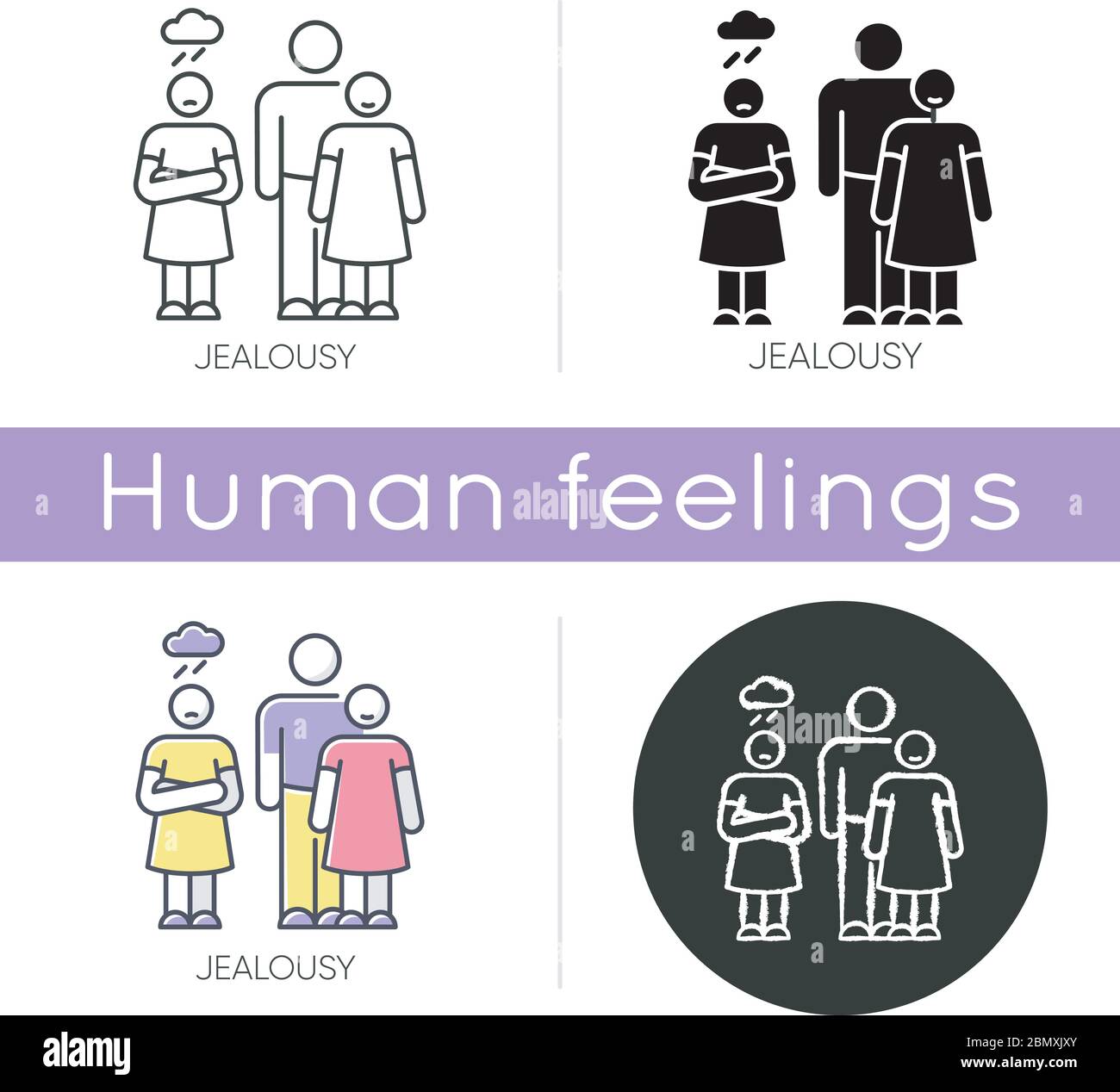 Jealousy symbol Stock Vector Images - Alamy