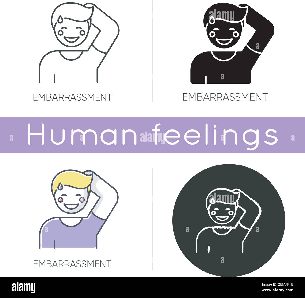 Embarrassment and blush Stock Vector Images - Alamy