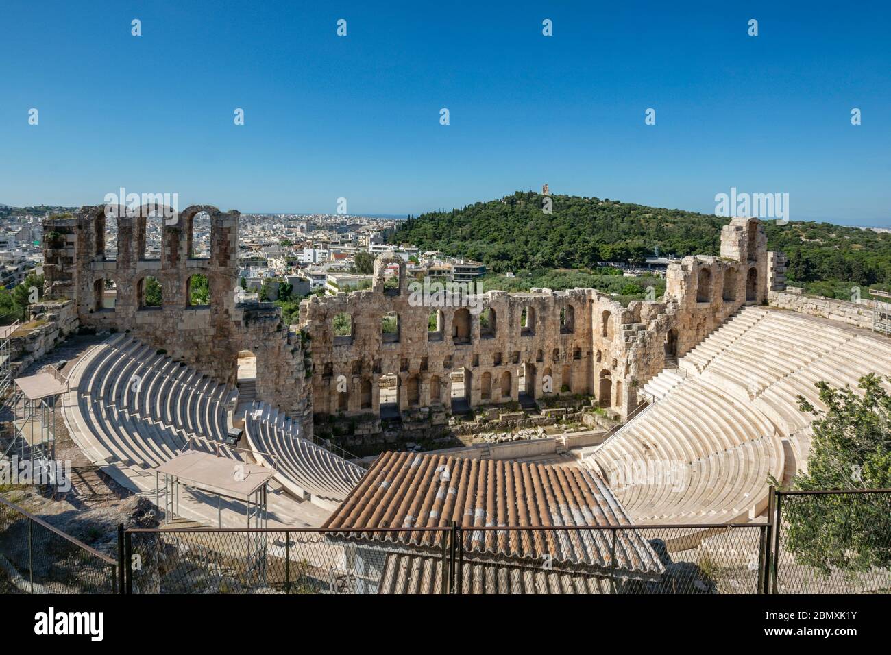 The Odeon of Herodes Atticus stone Roman theater in Athens, Greece ...