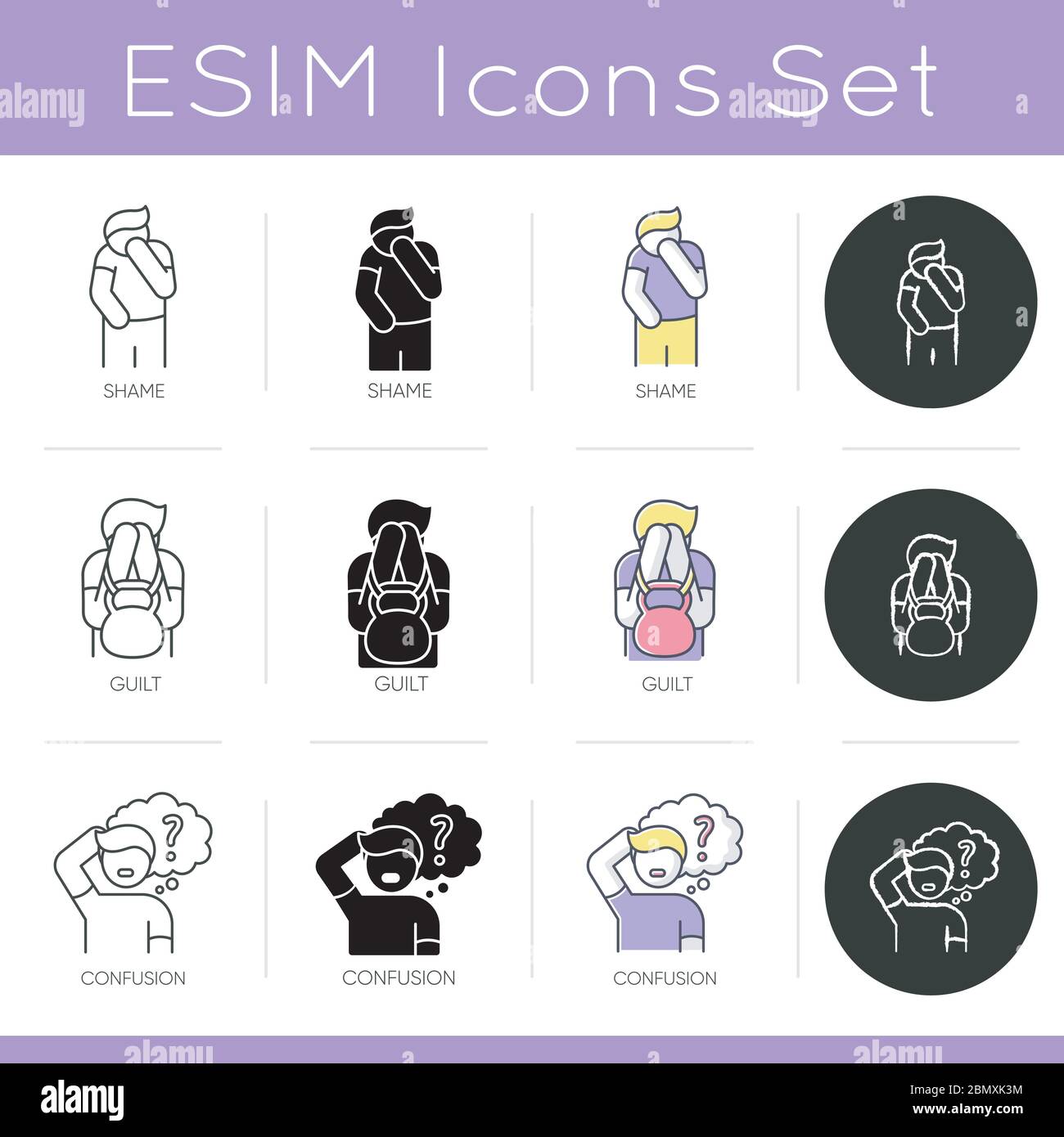 Human feeling icons set Stock Vector Image & Art - Alamy