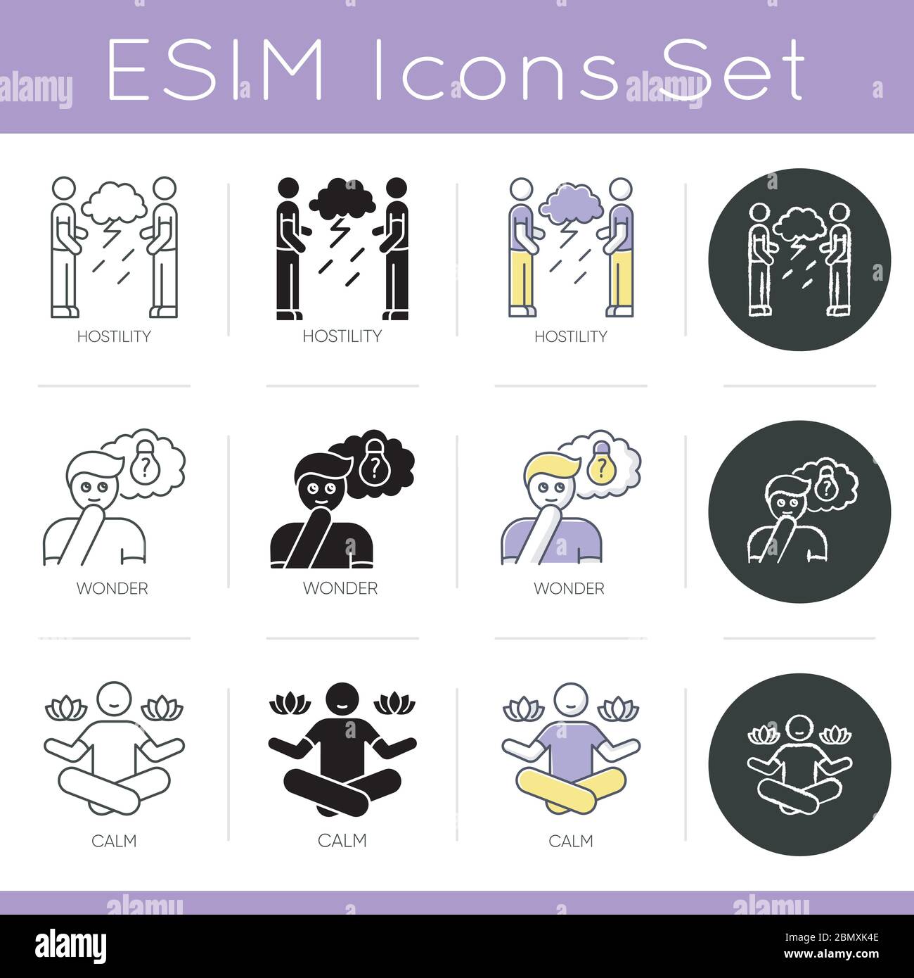 Emotion icons set Stock Vector Image & Art - Alamy