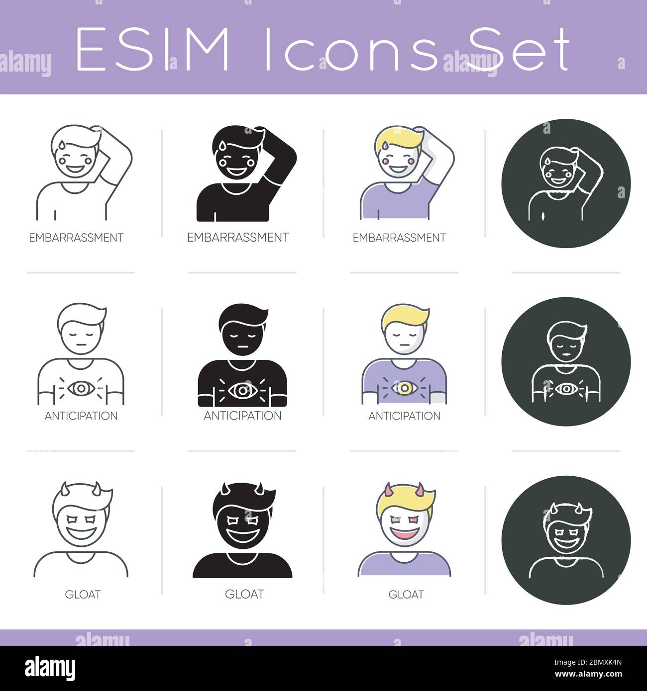 Human emotion icons set Stock Vector Image & Art - Alamy