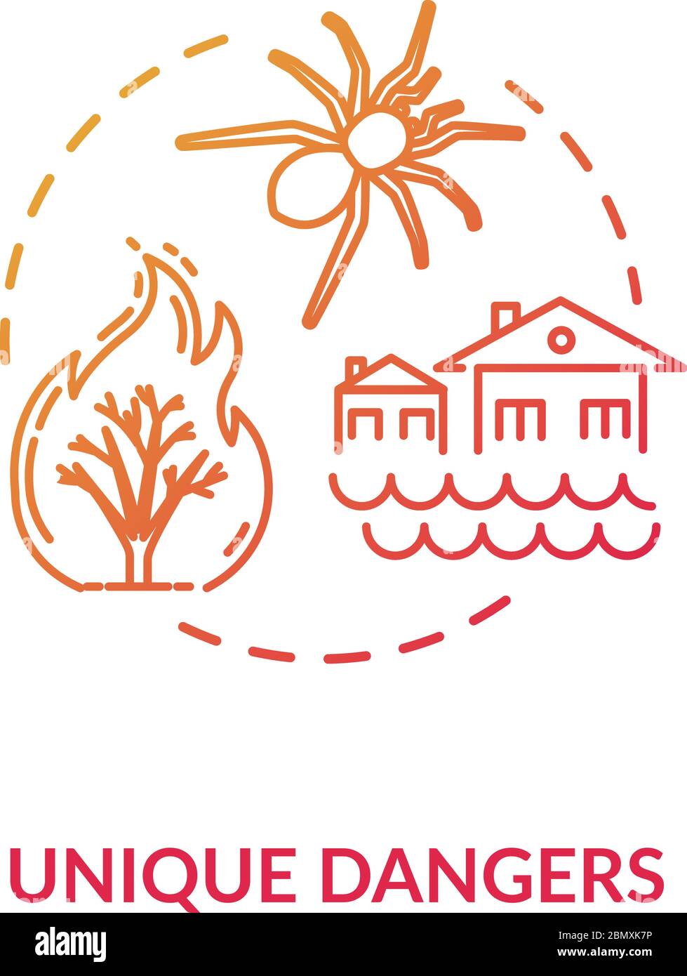 Unique dangers red concept icon Stock Vector Image & Art - Alamy