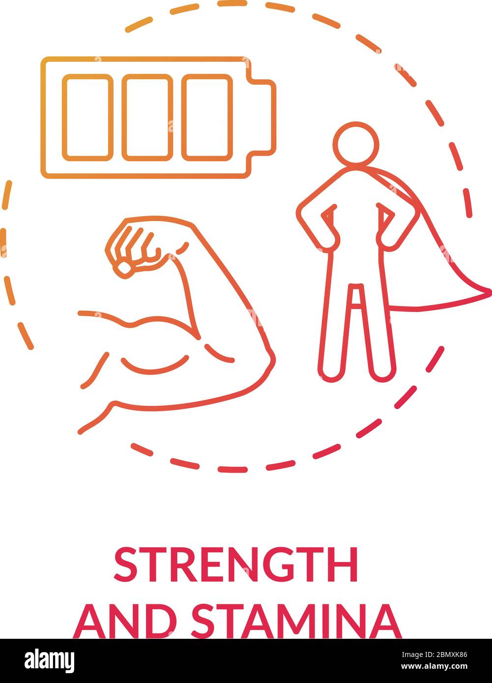 Strength and stamina red concept icon Stock Vector Image & Art - Alamy