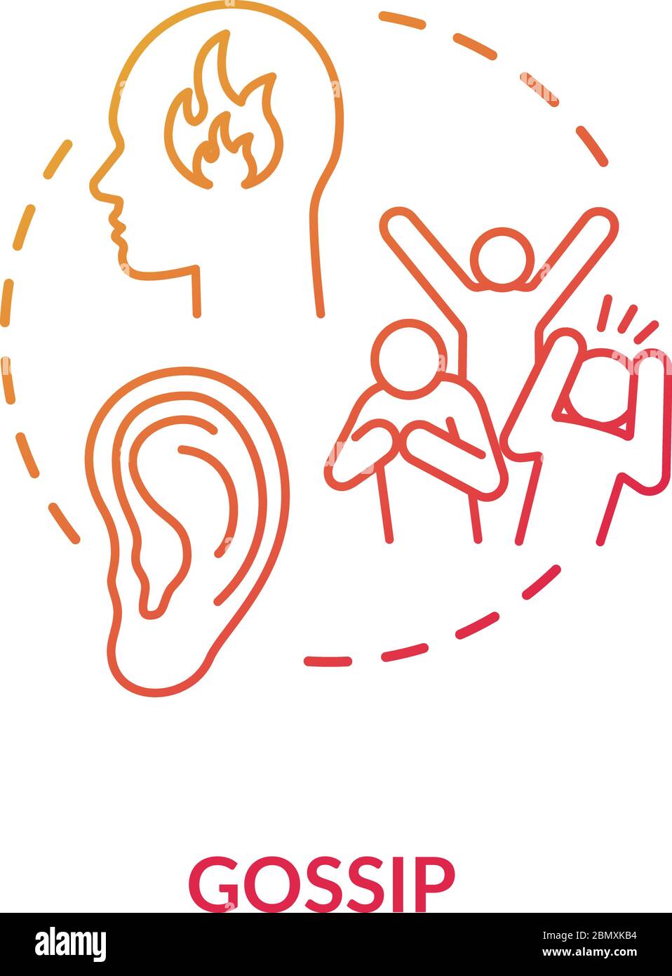 Gossip red concept icon Stock Vector Image & Art - Alamy