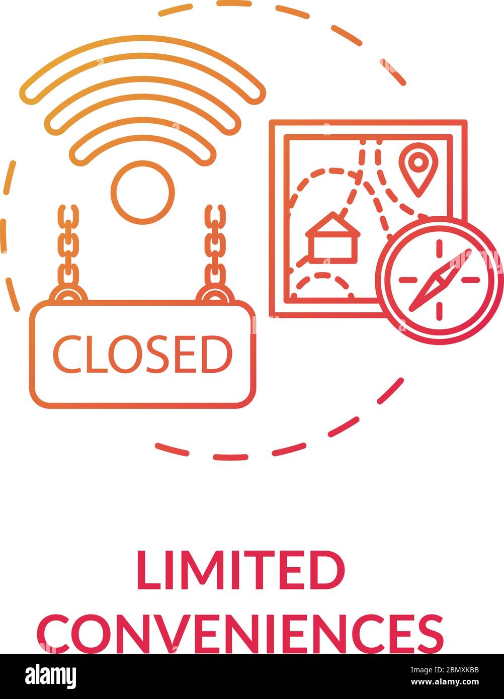 Limited conveniences red concept icon Stock Vector Image & Art - Alamy