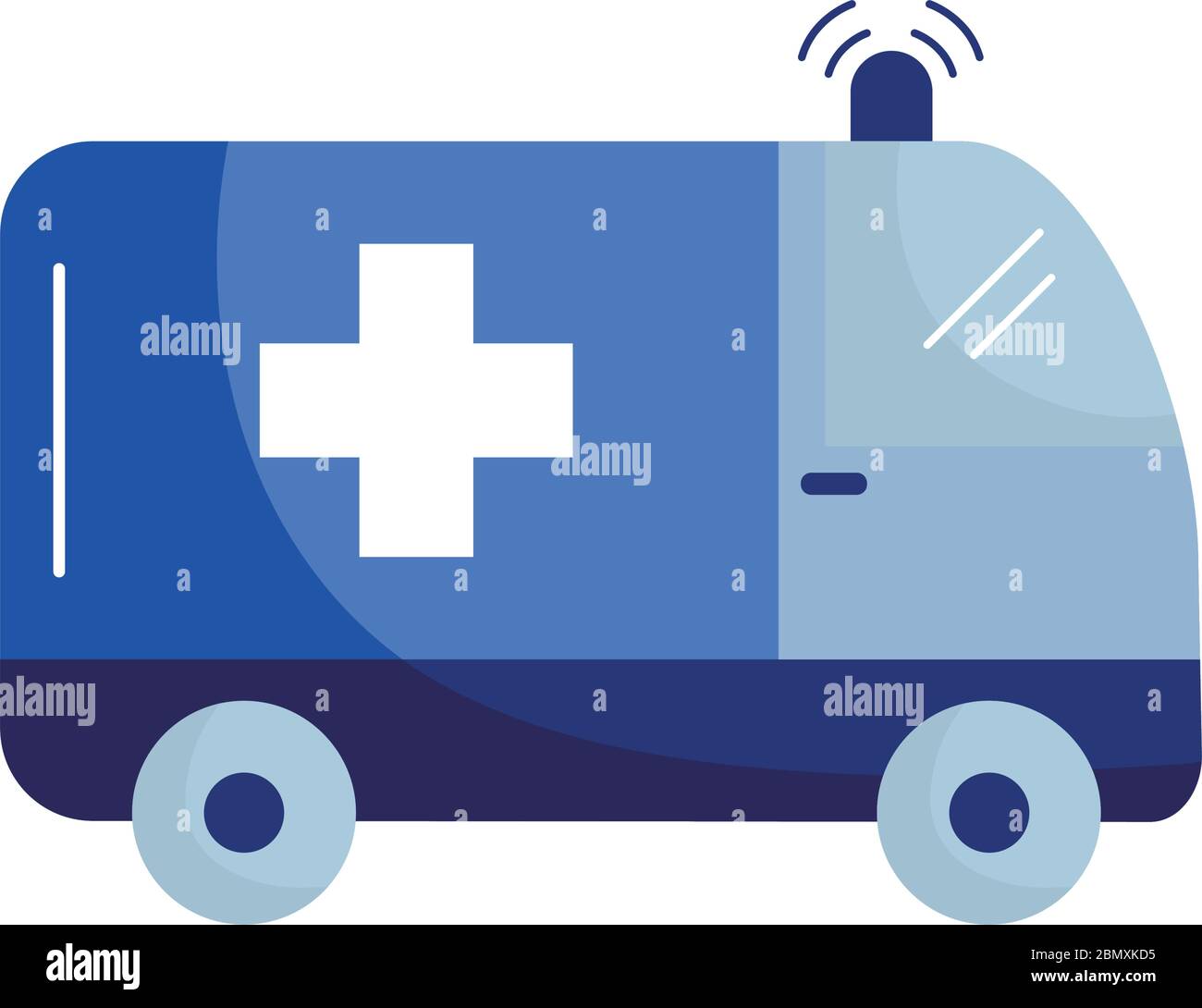 ambulance with cross flat style icon vector design Stock Vector Image ...