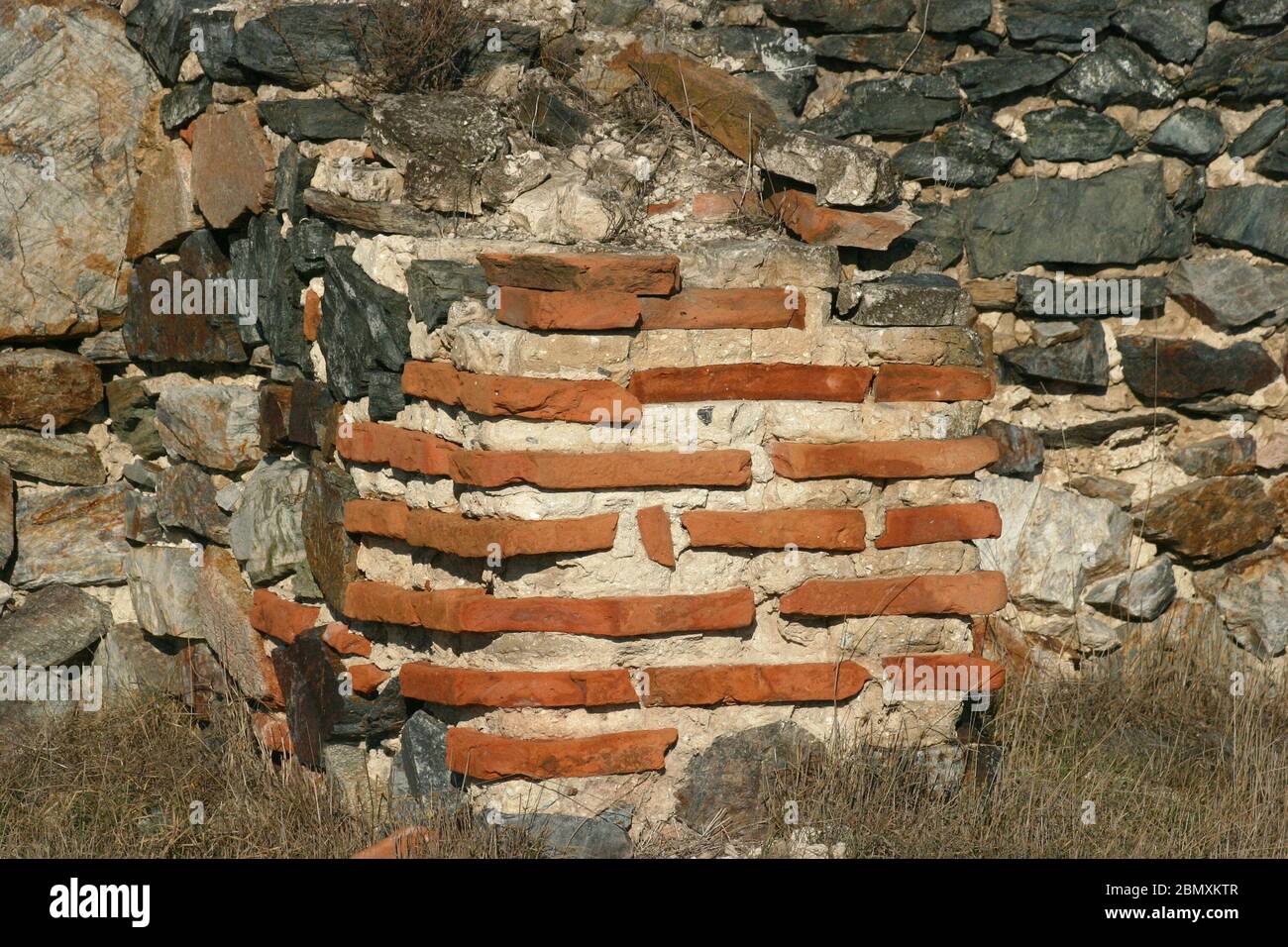 Garvan, Romania. Ruins of Dinogetia, an ancient Geto-Dacian settlement ...