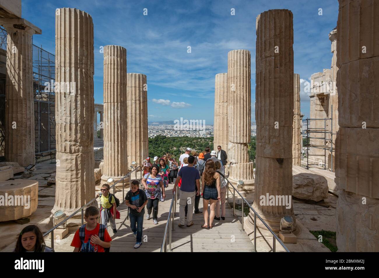The Propylaea monumental gateway to the Acropolis of Athens in Athens ...